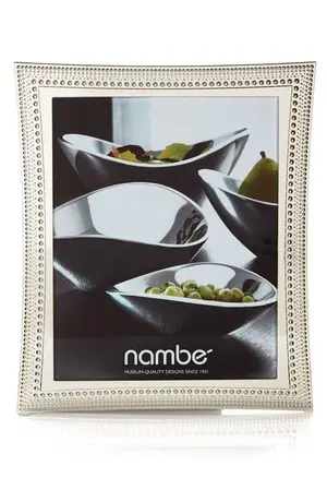 NAMBE Beaded Picture Frame - Silver