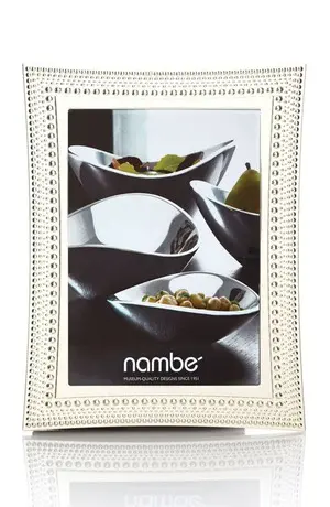 NAMBE Beaded Picture Frame - Silver