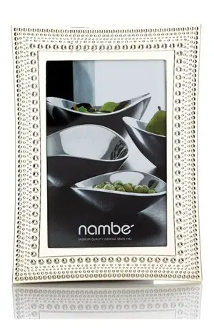 NAMBE Beaded Picture Frame - Silver