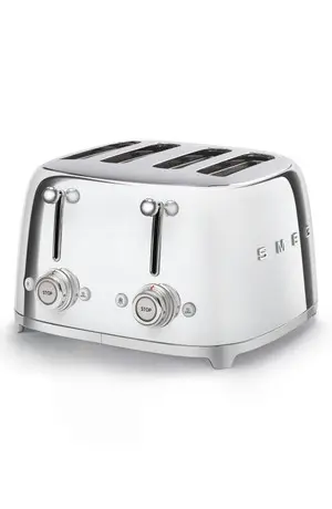SMEG '50s Retro Style 4-slice Toaster Polished Stainless Steel