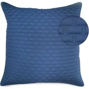 BEDVOYAGE Quilted Euro Sham Indigo