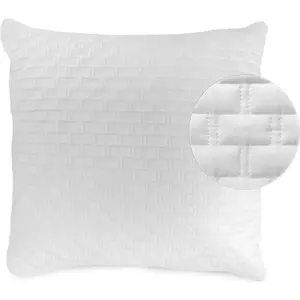 BEDVOYAGE Quilted Euro Sham White