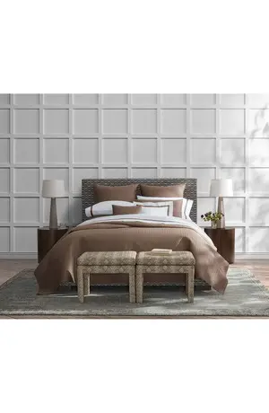 MATOUK Basket Weave Quilt - Silver