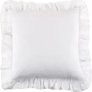 POM POM AT HOME 'charlie' Euro Sham White