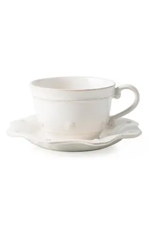 JULISKA Berry & Thread Ceramic Teacup - White