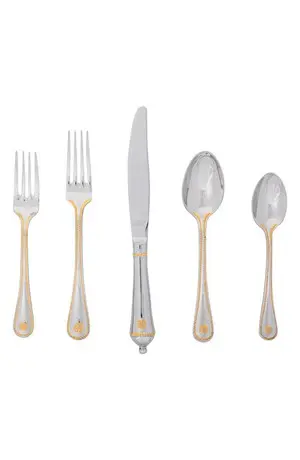 JULISKA Berry And Thread Gold Accent 5-piece Place Setting - Polished Silver/gold