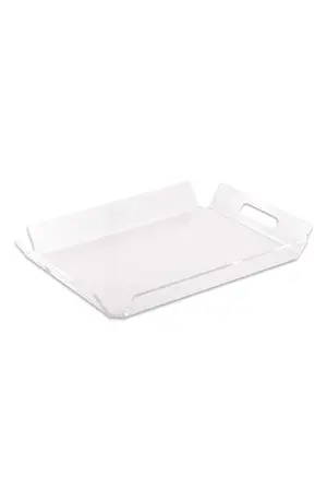 BEY-BERK Dezi Acrylic Serving Tray - Clear
