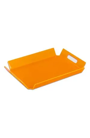 BEY-BERK Dezi Acrylic Serving Tray - Orange
