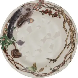 JULISKA Set Of 4 Forest Walk Ceramic Party Plates - Cafe Au Lait