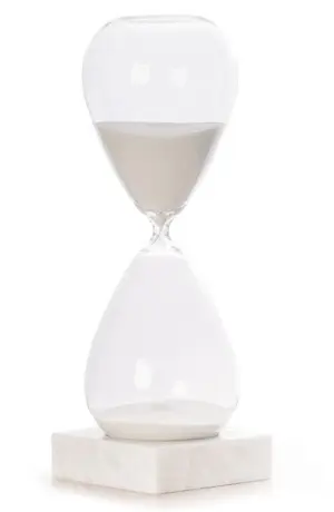 BEY-BERK 90-minute Hourglass Sand Timer - White