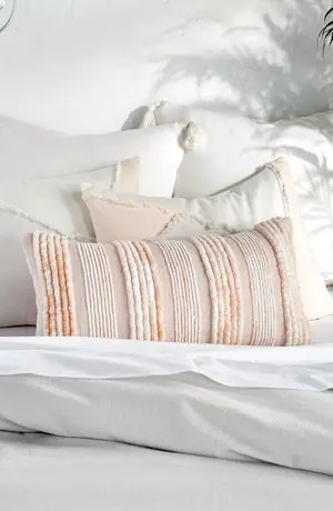 PERI HOME Colorblock Fringe Comforter & Sham Set