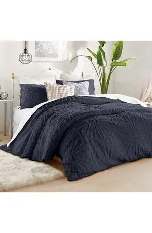 PERI HOME Chenille Medallion Comforter & Sham Set - Indigo