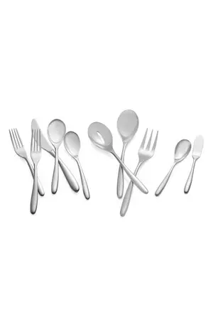 NAMBE Bend' 45-piece Flatware Set - Silver