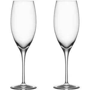 ORREFORS Set Of 2 Premier Champagne Glasses - Clear