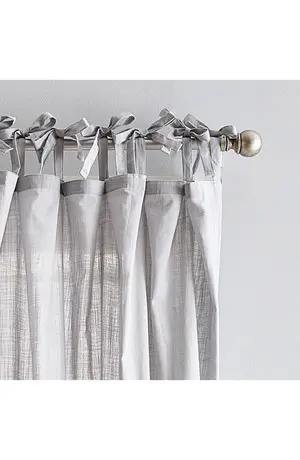 PERI HOME Set Of 2 Sheer Cotton Window Panels - Silver