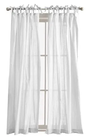 PERI HOME Set Of 2 Sheer Cotton Window Panels - White