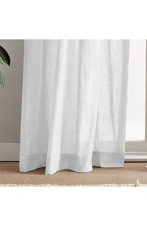 PERI HOME Set Of 2 Sheer Cotton Window Panels - White