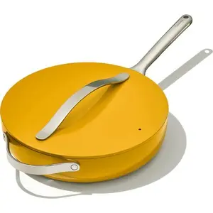 CARAWAY Nontoxic Ceramic Nonstick Sauté Pan With Lid - Marigold