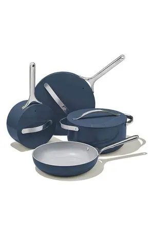 CARAWAY Non-toxic Ceramic Non-stick 7-piece Cookware Set With Lid Storage One-color