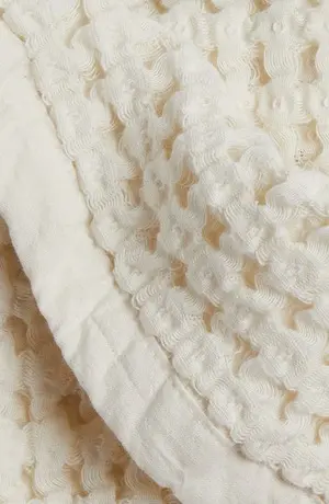 PARACHUTE Waffle Cotton Throw Blanket - Cream