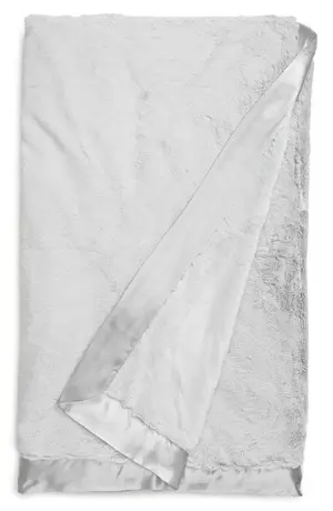 LITTLE GIRAFFE Giraffe At Home Luxe™ Faux Fur Throw - Silver