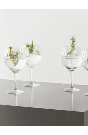 ORREFORS Set Of 4 Crystal Gin & Tonic Glasses