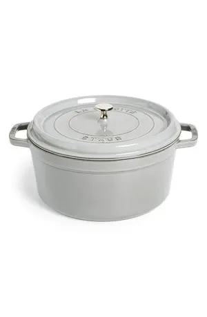 STAUB 9-quart Enameled Cast Iron Dutch Oven - Graphite Grey