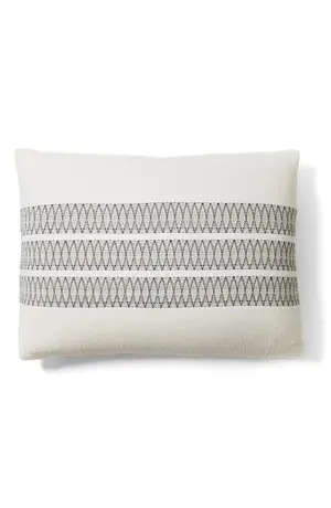 COYUCHI Coast Organic Cotton Sham - Soft White W/deep Graphite