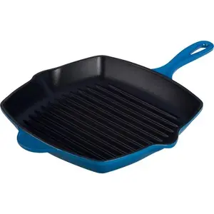 LE CREUSET 10 Inch Square Enamel Cast Iron Grill Pan - Marseille