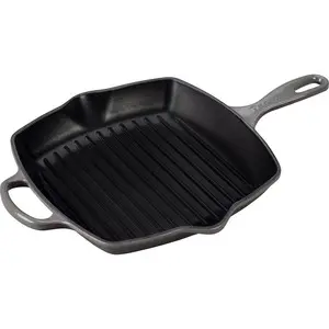 LE CREUSET 10 Inch Square Enamel Cast Iron Grill Pan - Sea Salt
