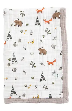 LITTLE UNICORN Cotton Muslin Baby Quilt - Forest Friends