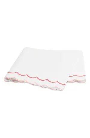 MATOUK India Scallop 350 Thread Count Flat Sheet One-color