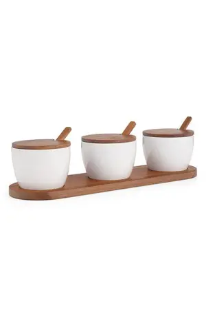 NAMBE Duets Triple Condiments Server Set - White