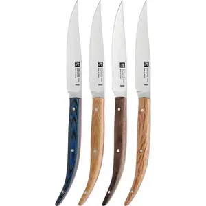 ZWILLING Toro 4-piece Steak Knife Set - Black/ Stainless Steel