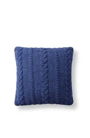 SUNDAY CITIZEN Braided Accent Pillow Navy