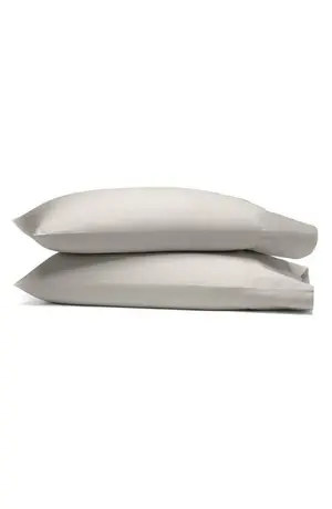 BOLL & BRANCH Signature Soft 300 Thread Count Set Of 2 Organic Cotton Pillowcases - Pewter