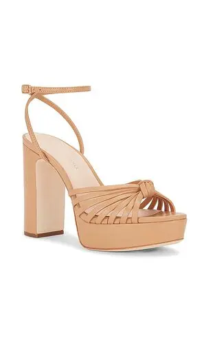 LOEFFLER RANDALL Rivka Leather Knot Platform Sandal - Dune