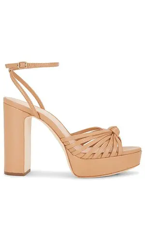 LOEFFLER RANDALL Rivka Leather Platform Sandal - Dune