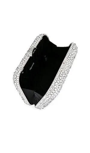 OLGA BERG Casey Hot Fix Encrusted Clutch - Silver