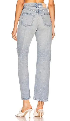 Moussy Vintage Tifton Wide Straight In Blue