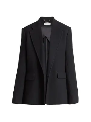 Chloé Women's Wool-Cashmere Jacket - Black - Size 6 - Black  - Black