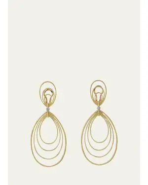Buccellati Hawaii 18k Gold Pendant Earrings, 5cm - Yellow