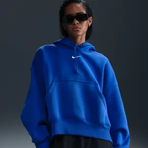 Nike Sportswear Phoenix Fleece Over-oversized Pullover Hoodie Blue