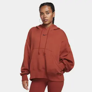 Nike Sportswear Phoenix Fleece Over-oversized Pullover Hoodie Orange