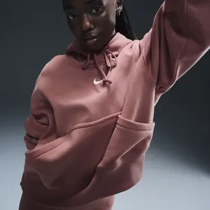 Nike Sportswear Phoenix Fleece Over-oversized Pullover Hoodie Pink