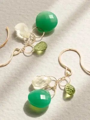 MELISSA JOY MANNING 14-karat Recycled Multi-stone Drop Earrings