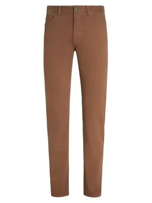 Zegna Stretch Gabardine Pants - Light Brown