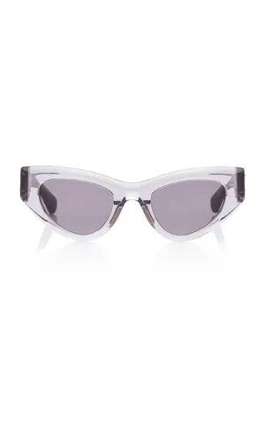 Bottega Veneta Cat-Eye Acetate Sunglasses Silver