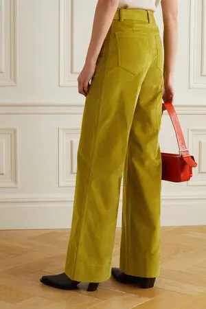 Victoria Beckham Alina Cotton-corduroy Flared Pants