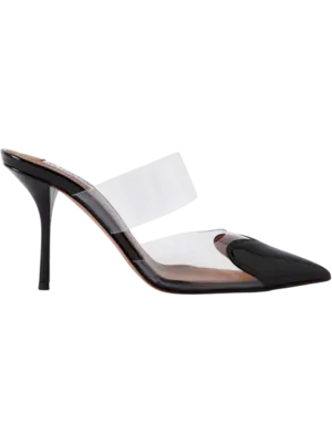 ALAÏA Alaïa Le Caur 90 PU And Patent-Leather Mules